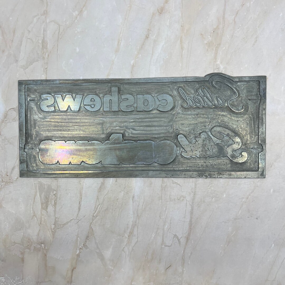 Vintage Newspaper Ad Printing Plate Salted Cashews TC9-P1-1 - Etsy