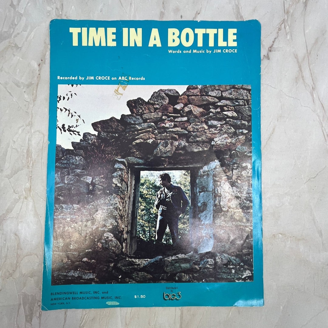 1972 Time in a Bottle - Jim Croce Sheet Music FL6-5 - Etsy