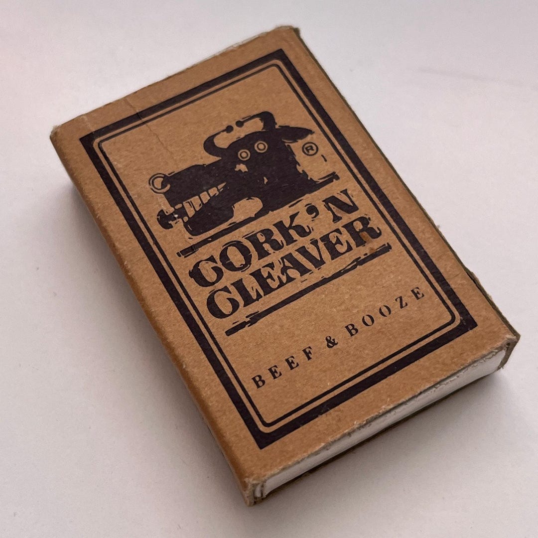 Cork 'N Cleaver Beef and Booze Restaurants Vintage Matchbook TB6-MB3 - Etsy