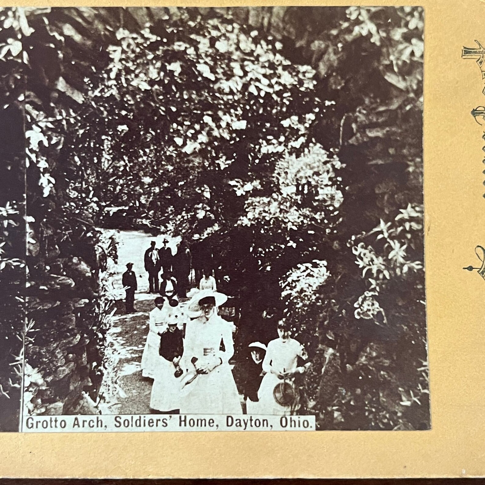 Grotto Arch Soldiers' Home Dayton Ohio C1880 Antique Stereoview Card ...