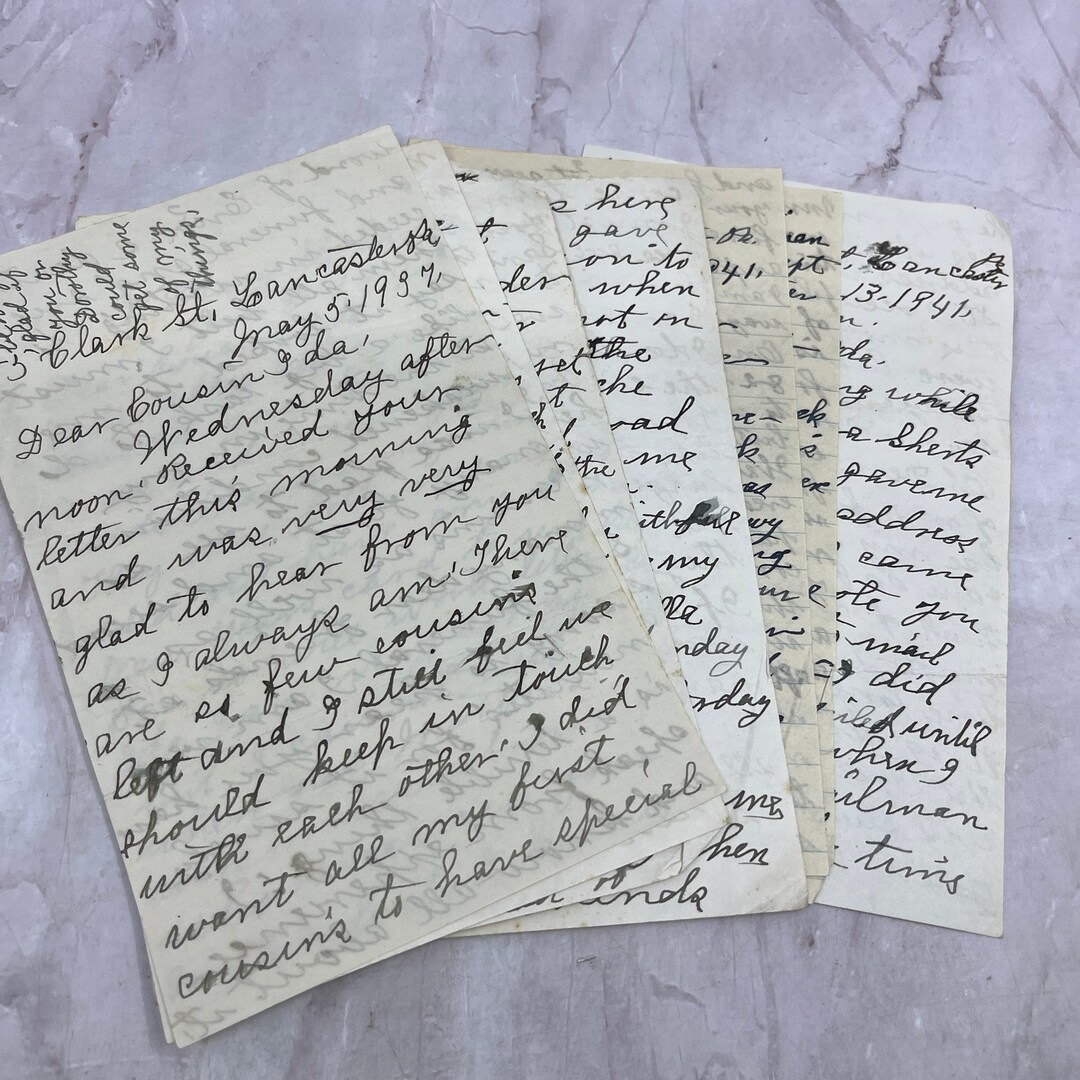 C1940 Group of Handwritten Letters From Young Lady in Lancaster PA TJ5 ...