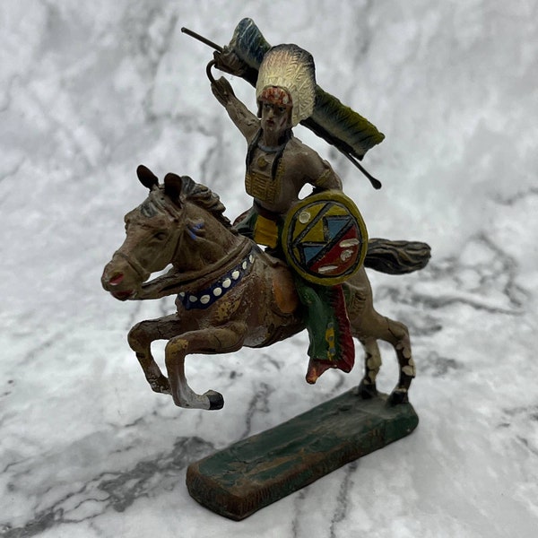 Porcelain Indian Chief Figurine - Etsy