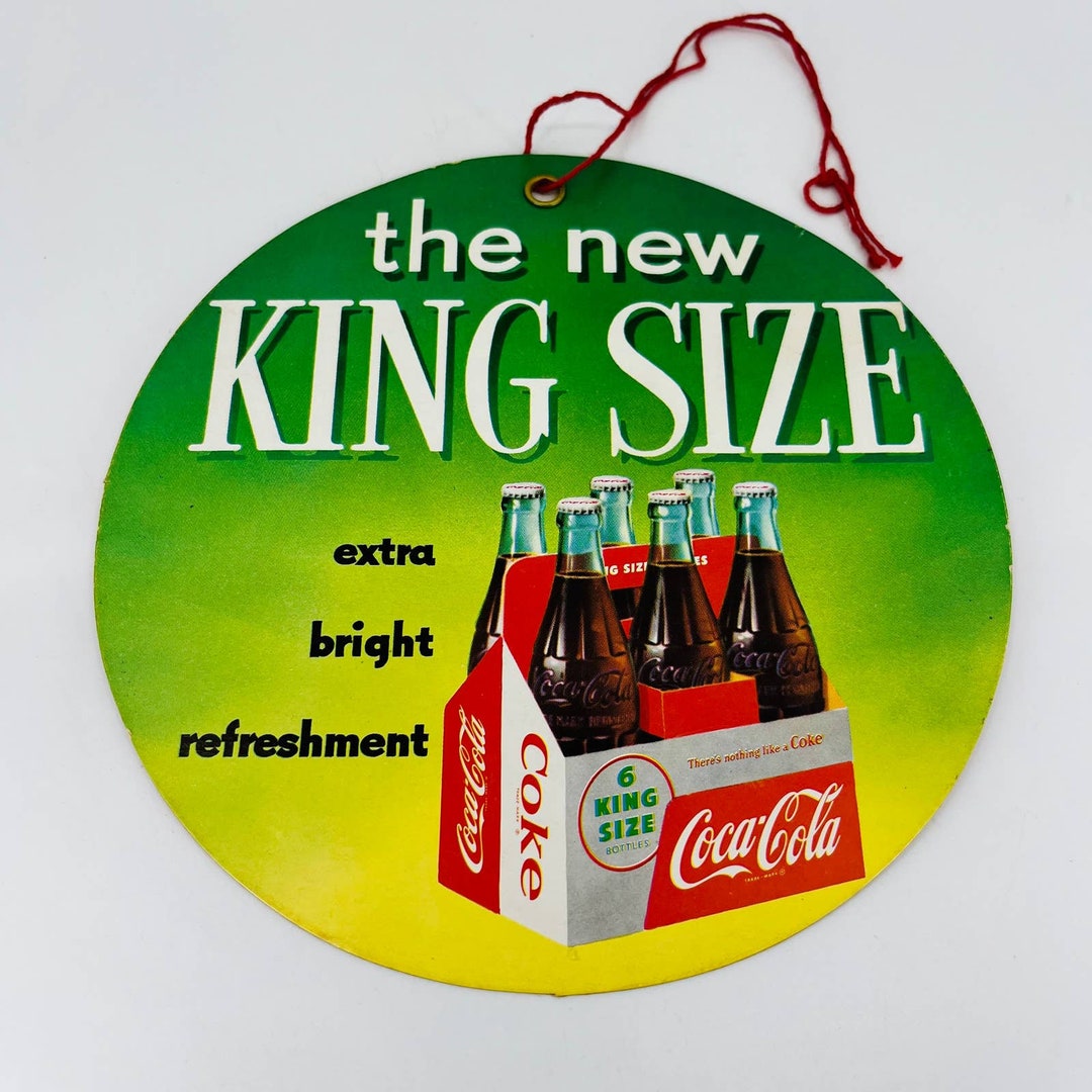 RARE 1960s the New King Size Coca Cola Hang Tag Coke Bottles - Etsy