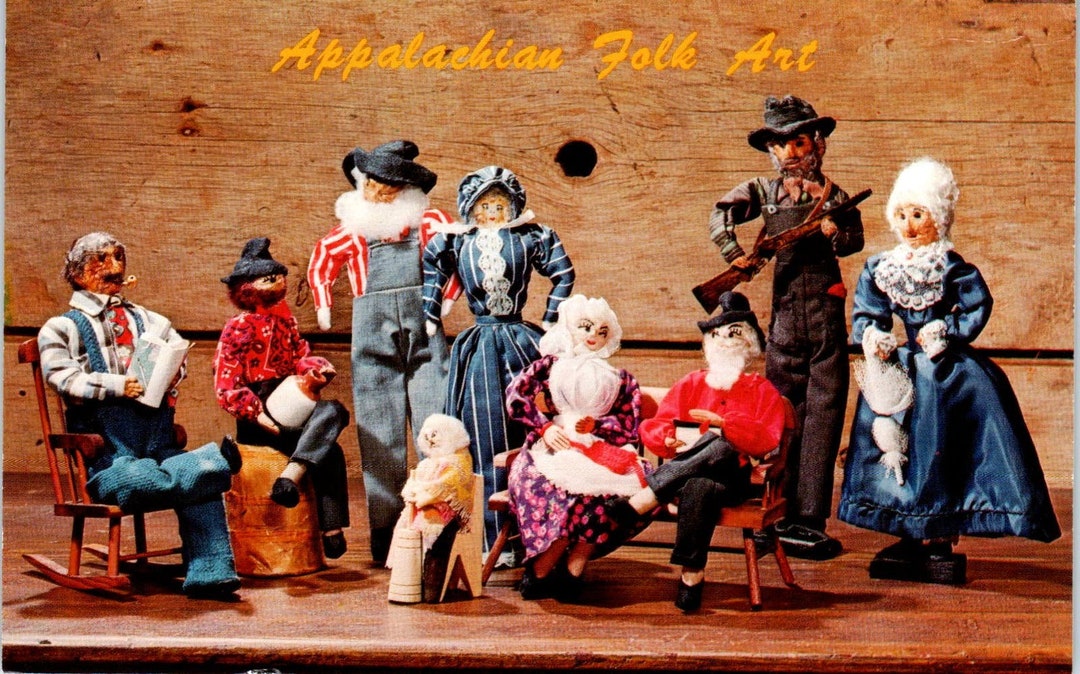 Appalachian Folk Art Doll Collection on Display Original Postcard PB6 ...