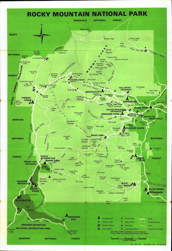Mapas Del Bosque Nacional De Colorado Guía Para El Parque Nacional