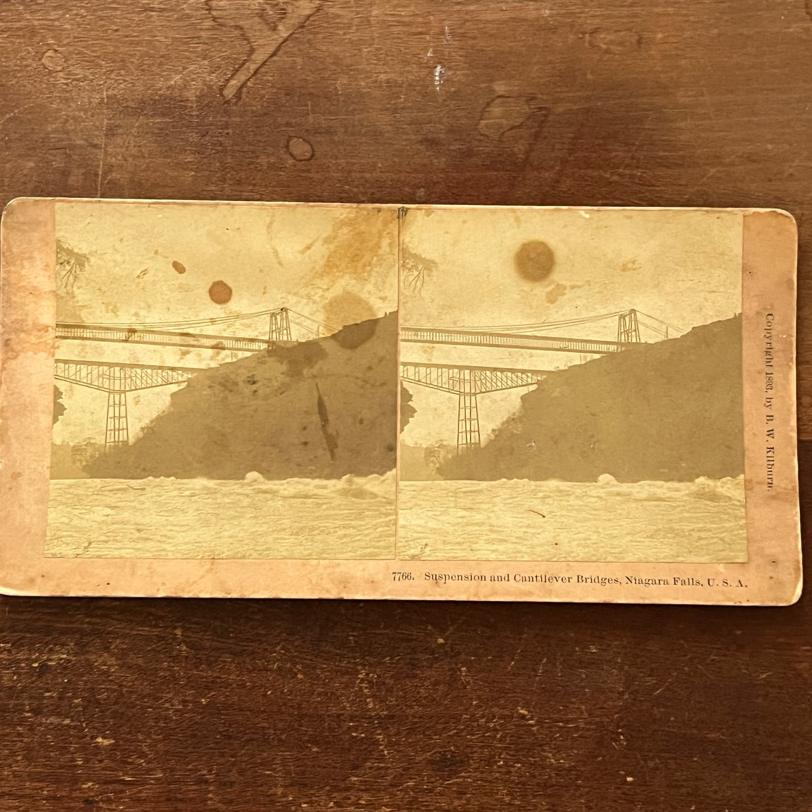 Suspension & Cantilever Bridges Niagara Falls NY 1898 Stereoview Card ...