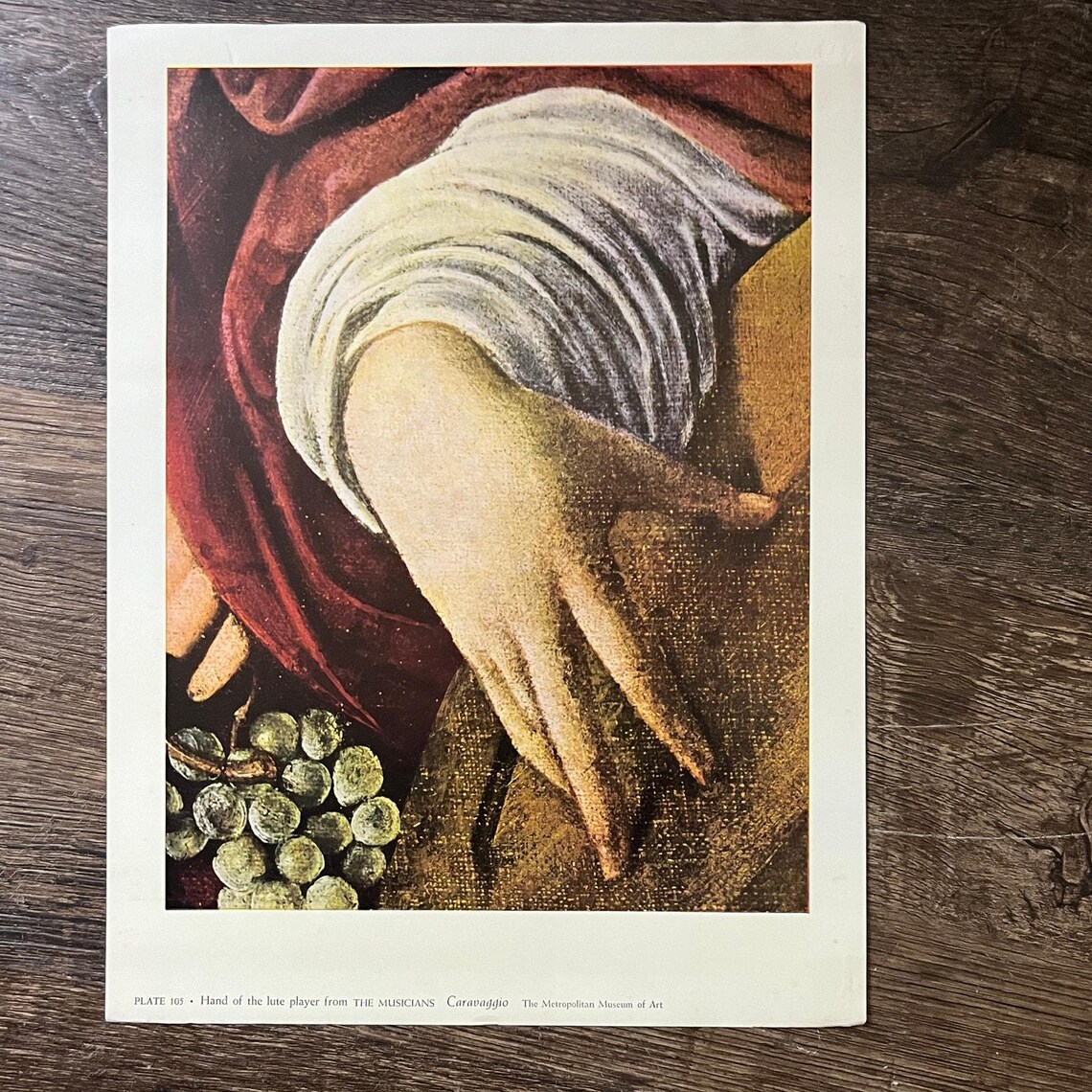 Hand of the Lute Player From the Musicians Caravaggio Vintage Art Print ...