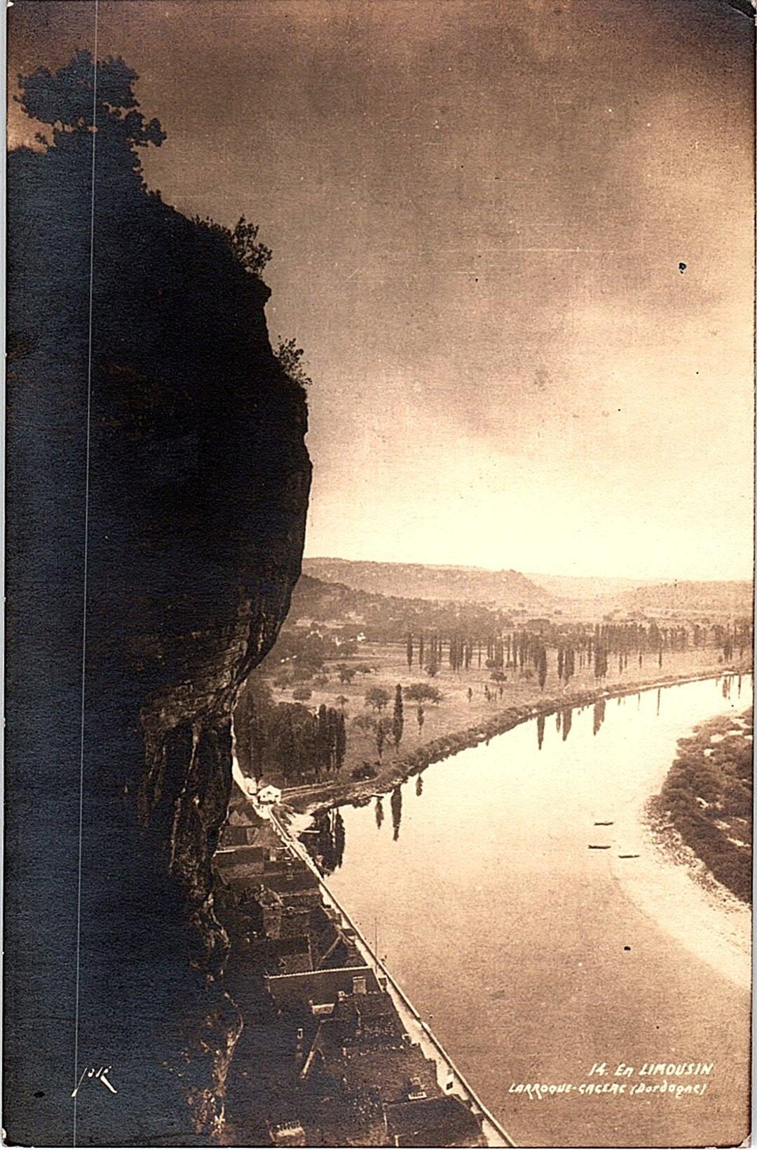 En Limousin La Roque Gageac Dordogne RPPC French Antique Postcard PE12 ...