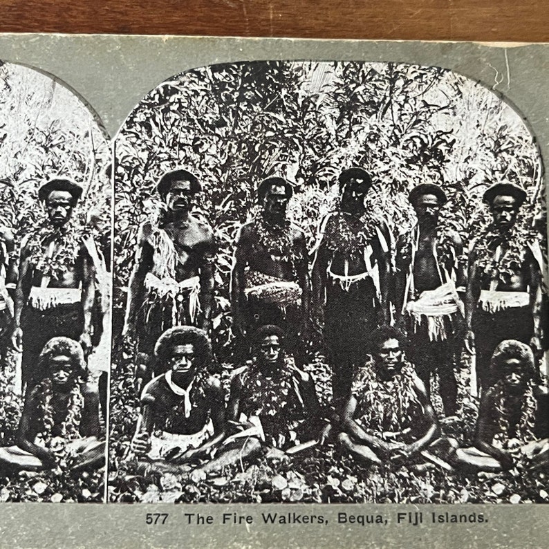 The Firewalkers Beqa Fiji Islands Antique Stereoview Card TJ9-V2 - Etsy