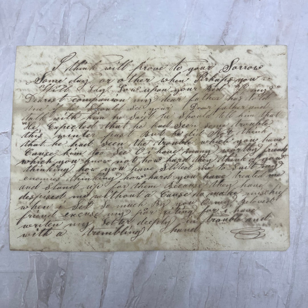 Early 1800s Handwritten Angry Letter Burrillville RI Area AE6 - Etsy
