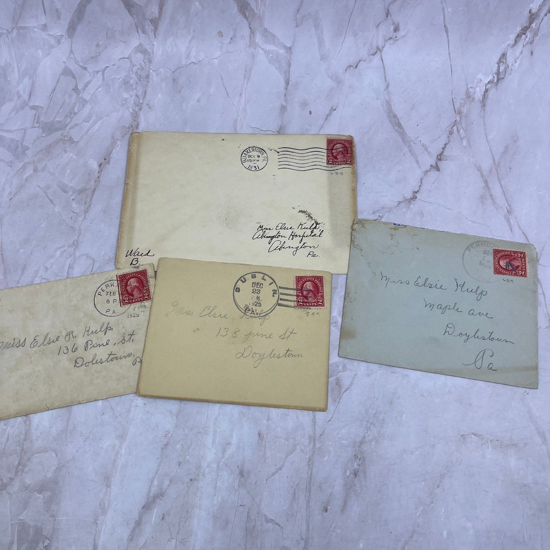 1920s Lot of Elise R. Kulp Doylestown PA Postal Cover Envelopes TI5-E-6 ...