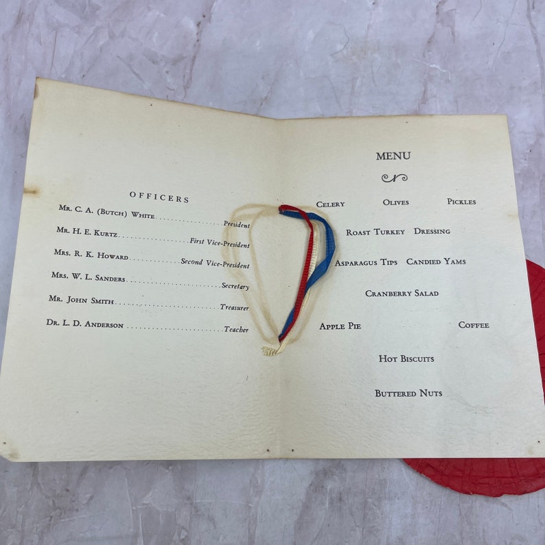 1940 Carter Bible Class 22nd Annual Banquet Program Fort Worth Texas ...