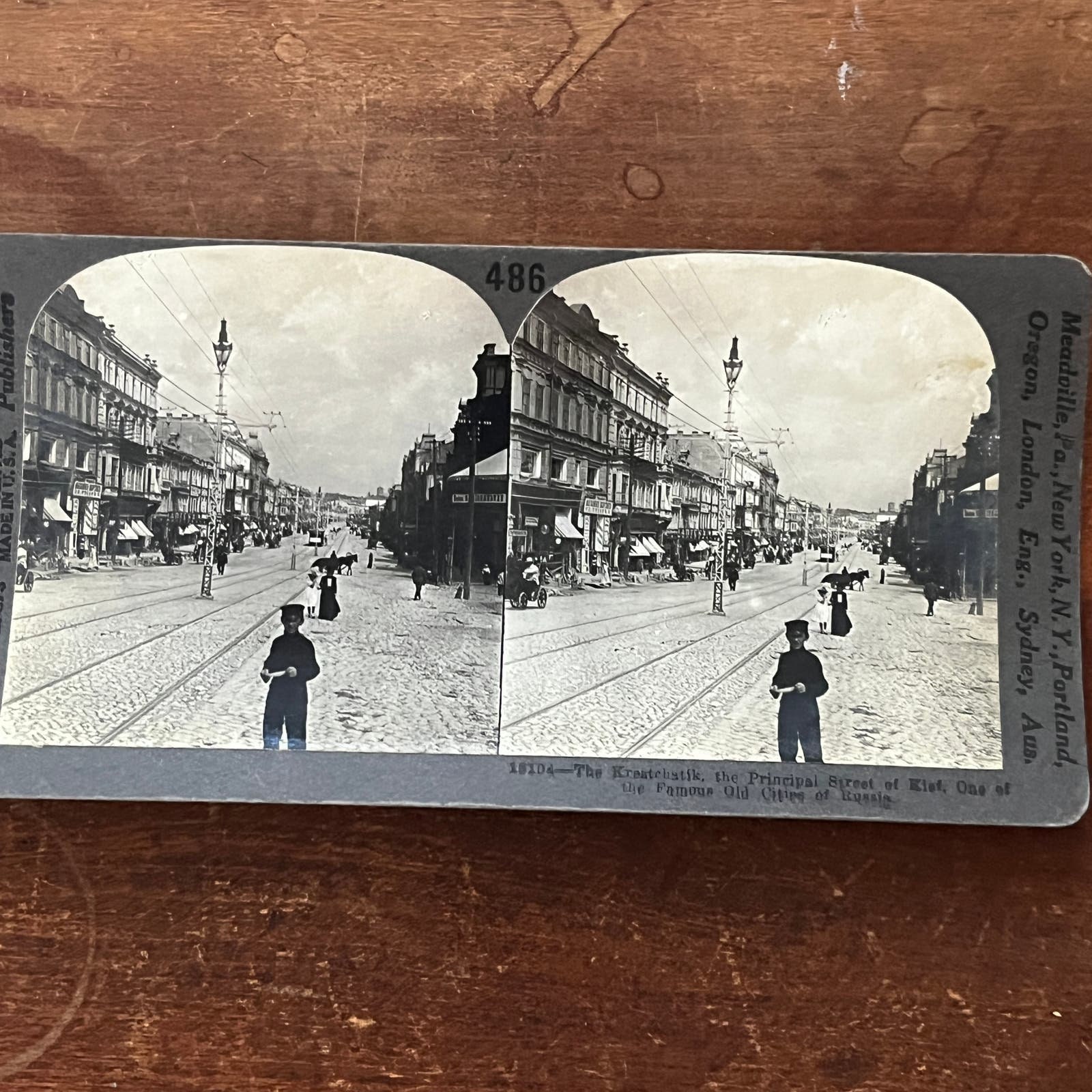 The Krestchstik Principal Street of Kief Russia Antique Stereoview Card ...
