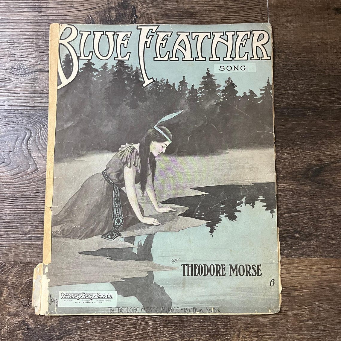 Blue Feather Song Theodore Morse 1909 Sheet Music V13 - Etsy