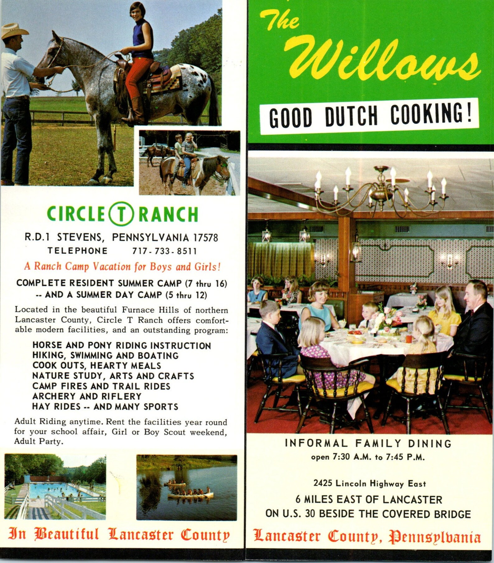 1970s the Amish Farm and House Lancaster Pennsylvania Map & Brochure ...
