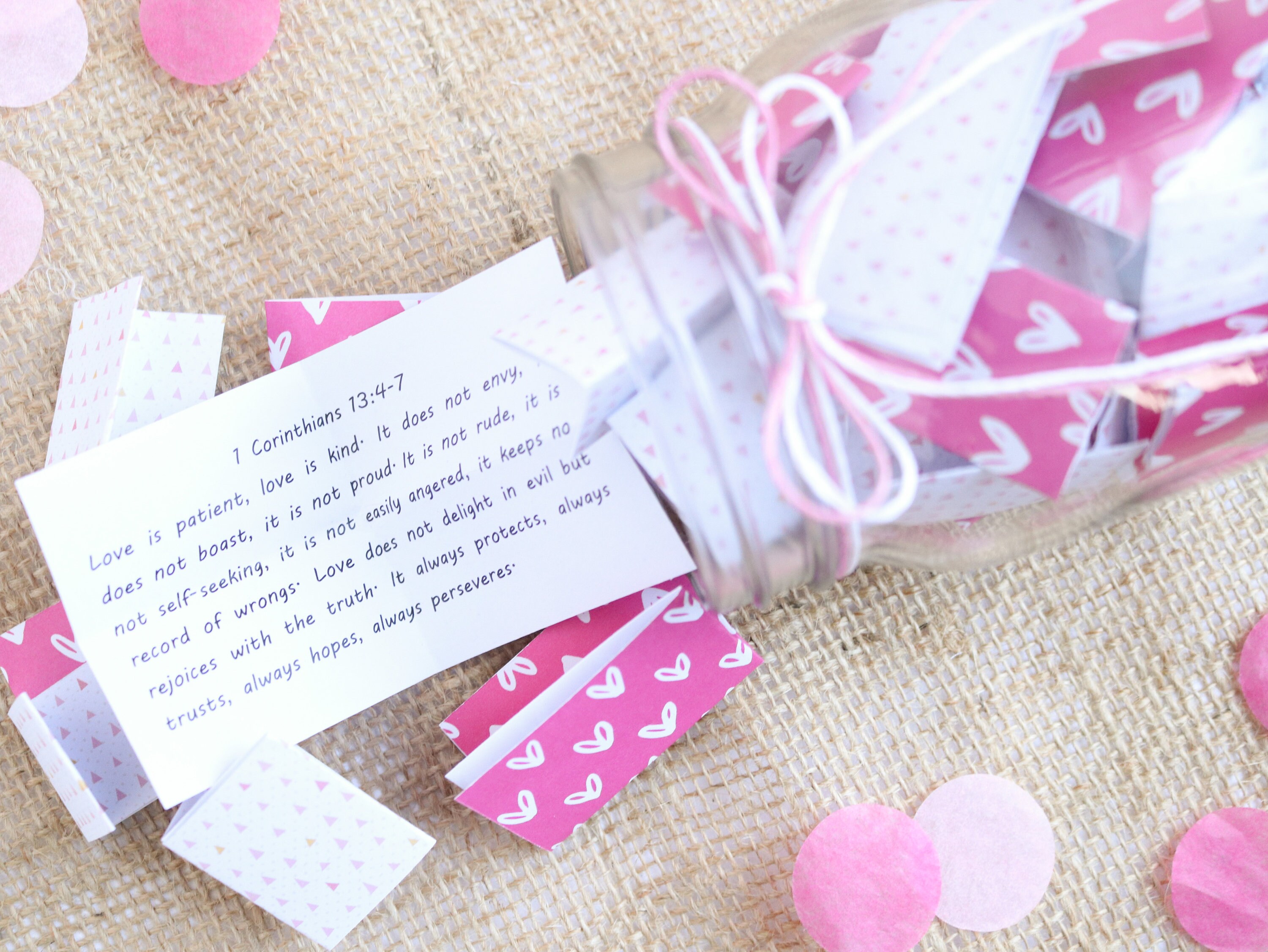 Valentine’s Day Daily Bible Verse Jar | Handmade Scripture Christian ...