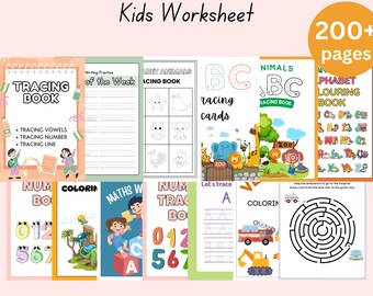 Preschool Pre-k + Kindergarten Learning Bundle | Printable Activity ...