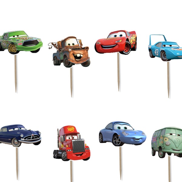 Cars Cupcake Toppers - Etsy