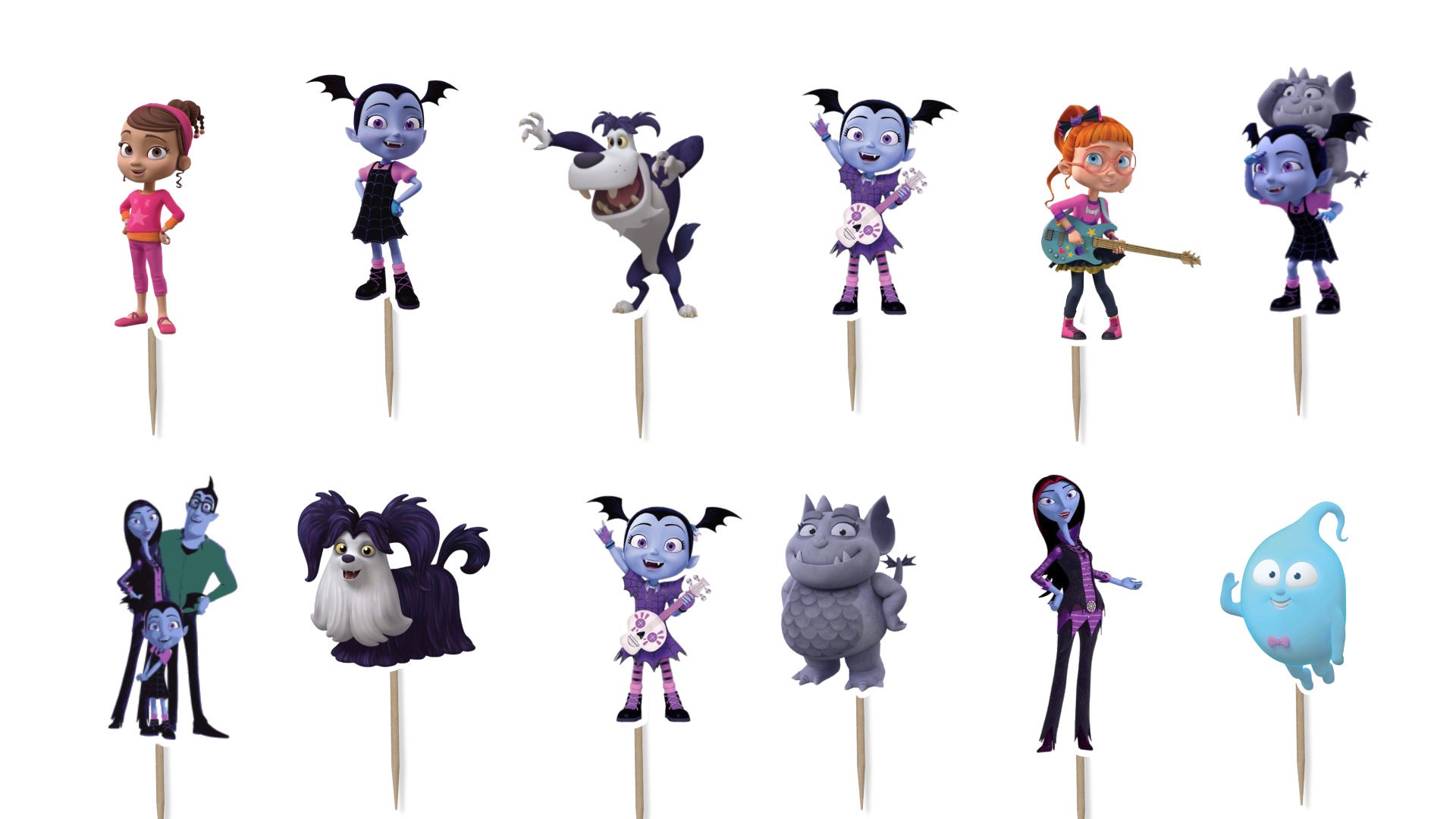Vampirina Cupcake Toppers 12pc, 24 Pc, 36pc - Etsy