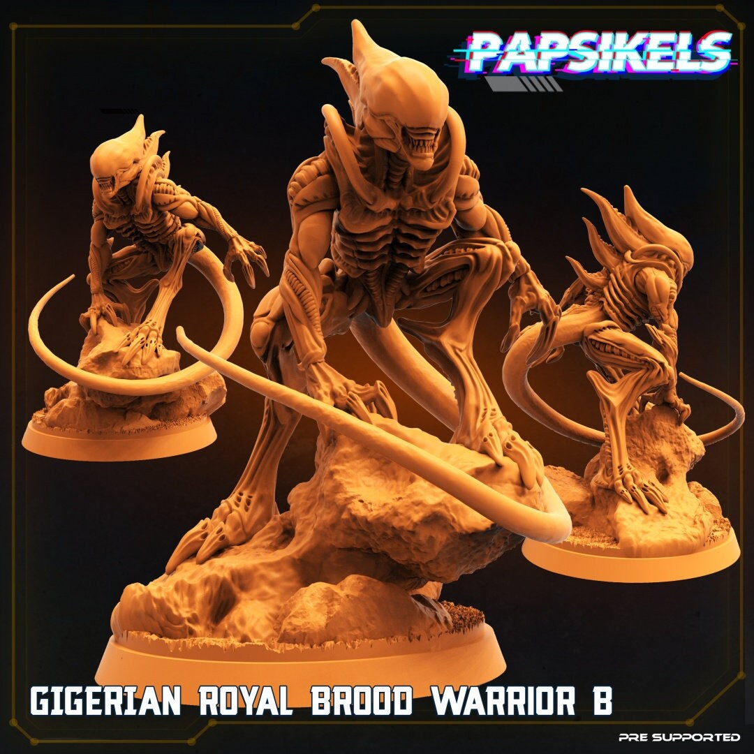 Gigerian Royal Brood Warrior B|papsikels|wargame|tabletop|rpg|20 Mm|28 ...