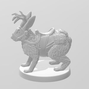 Jackalope-with-base|wargame|tabletop|rpg|20 Mm|28 Mm|32 Mm|miniature ...