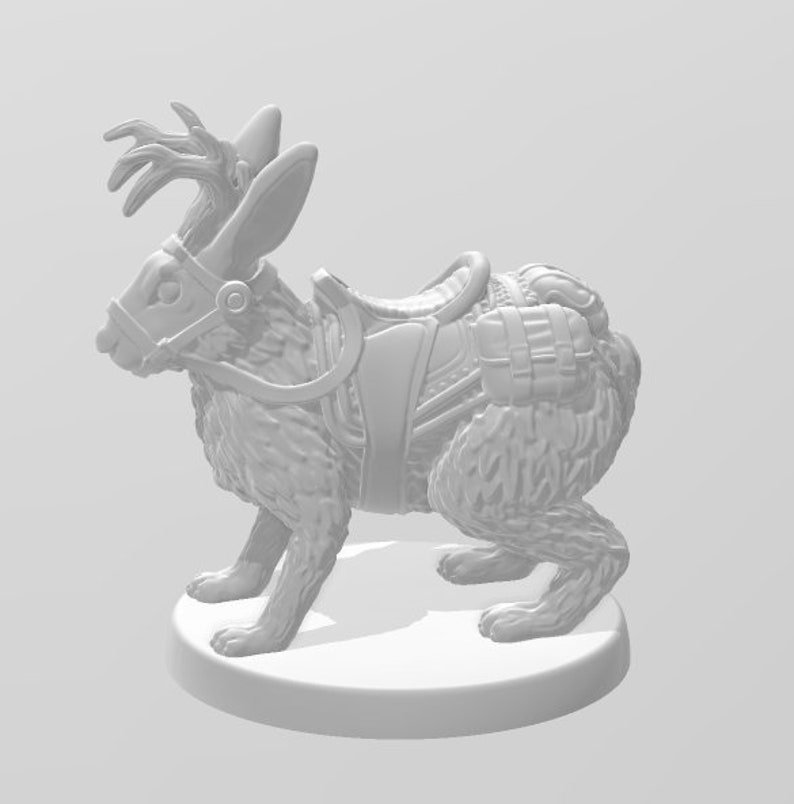 Jackalope-with-base|wargame|tabletop|rpg|20 Mm|28 Mm|32 Mm|miniature ...