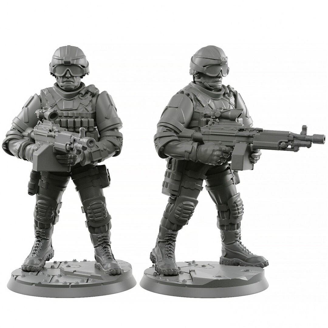 Machine Gun Soldier|6 Mm Miniature|dnd - Etsy