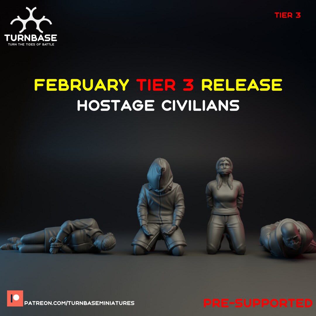 Hostage Civilians |wargame|tabletop|rpg|20 Mm|28 Mm|32 Mm|miniature ...