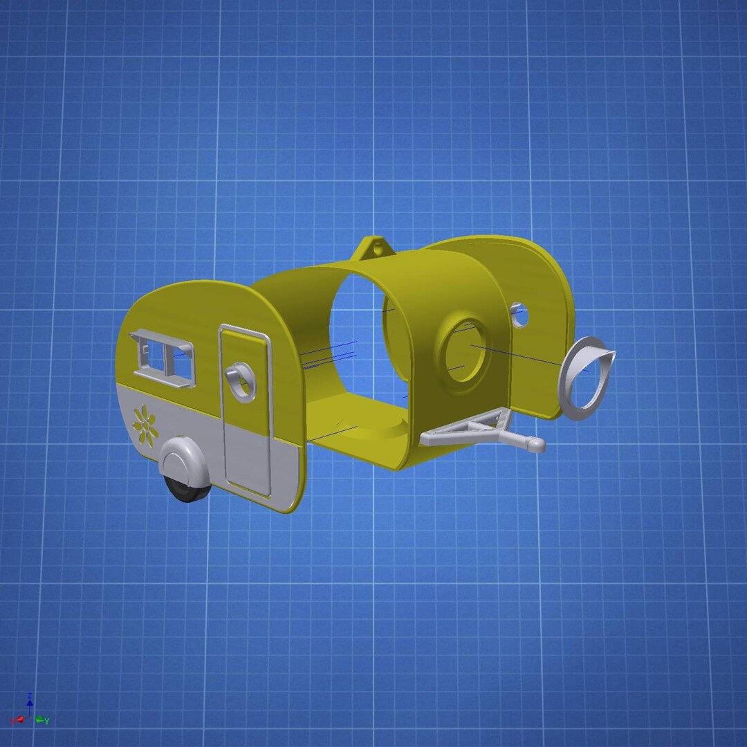 Birdhouse in Caravan Style Birdhousebird Foodbirdgardenoutdoor3d ...