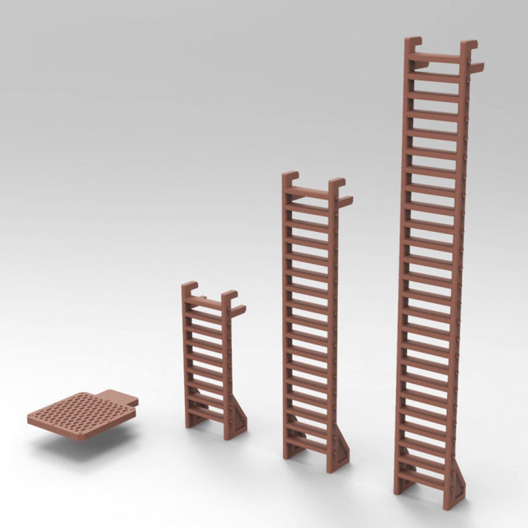 Industrial Ladders |wargame|tabletop|rpg|20 Mm|28 Mm|32 Mm|miniature ...