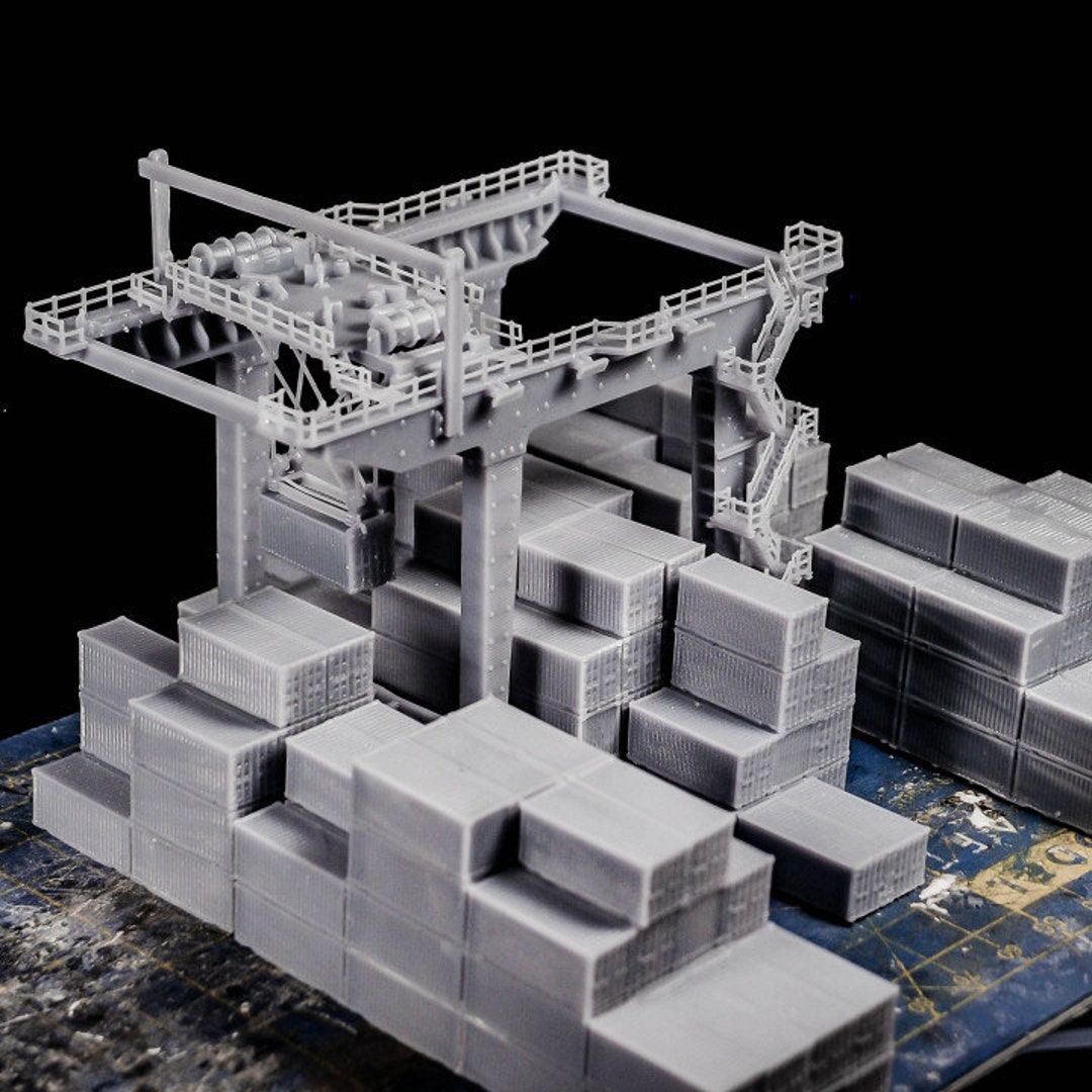 Container Terminal Terrain |wargame|tabletop|rpg|6 Mm|20 Mm|28 Mm|32 Mm ...