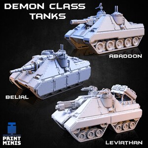 Demon Class Tanks |wargame|tabletop|rpg|20 Mm|28 Mm|32 Mm|miniature ...