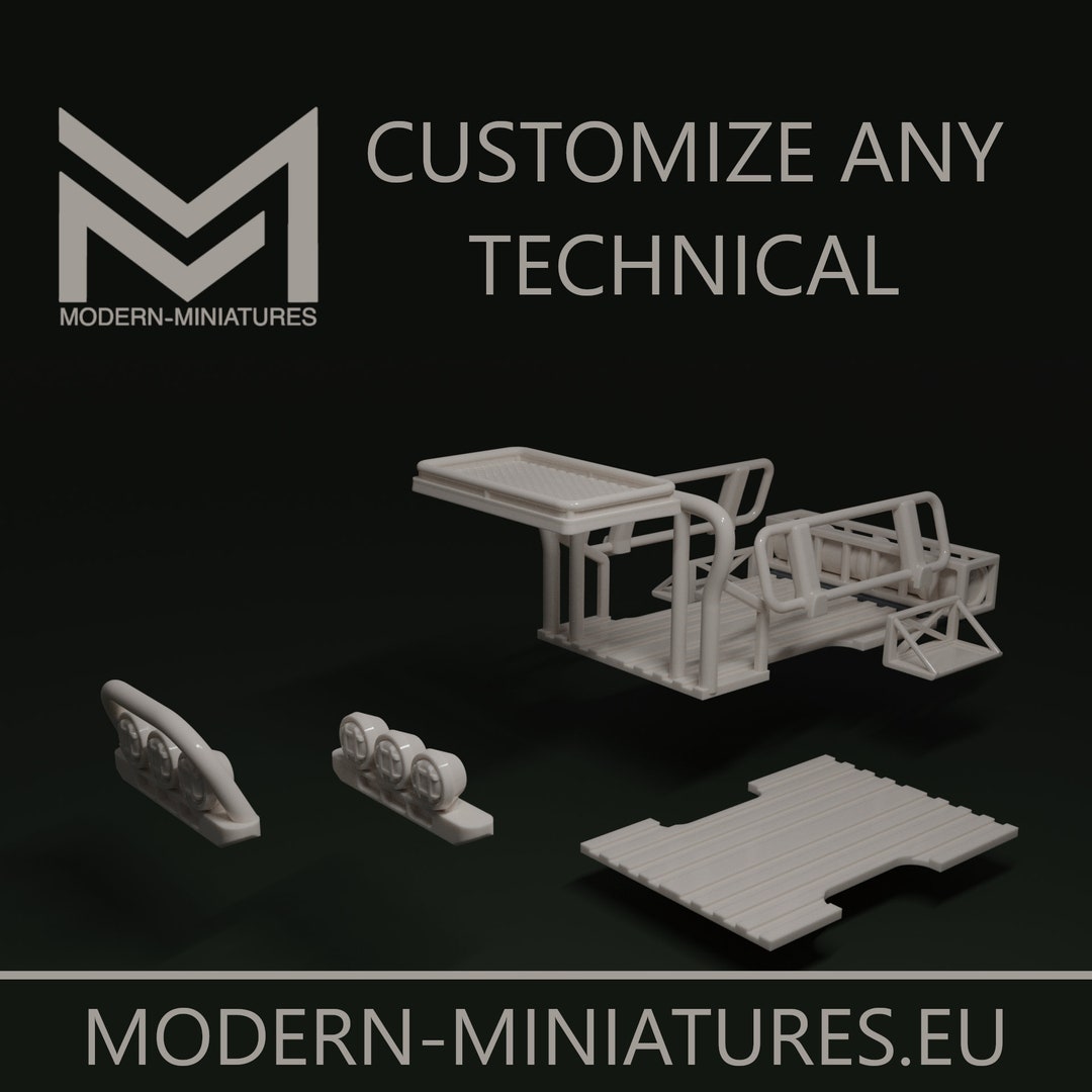 Civilian Technical Upgrade Pack |wargame|tabletop|rpg|20 Mm|28 Mm|32 Mm ...