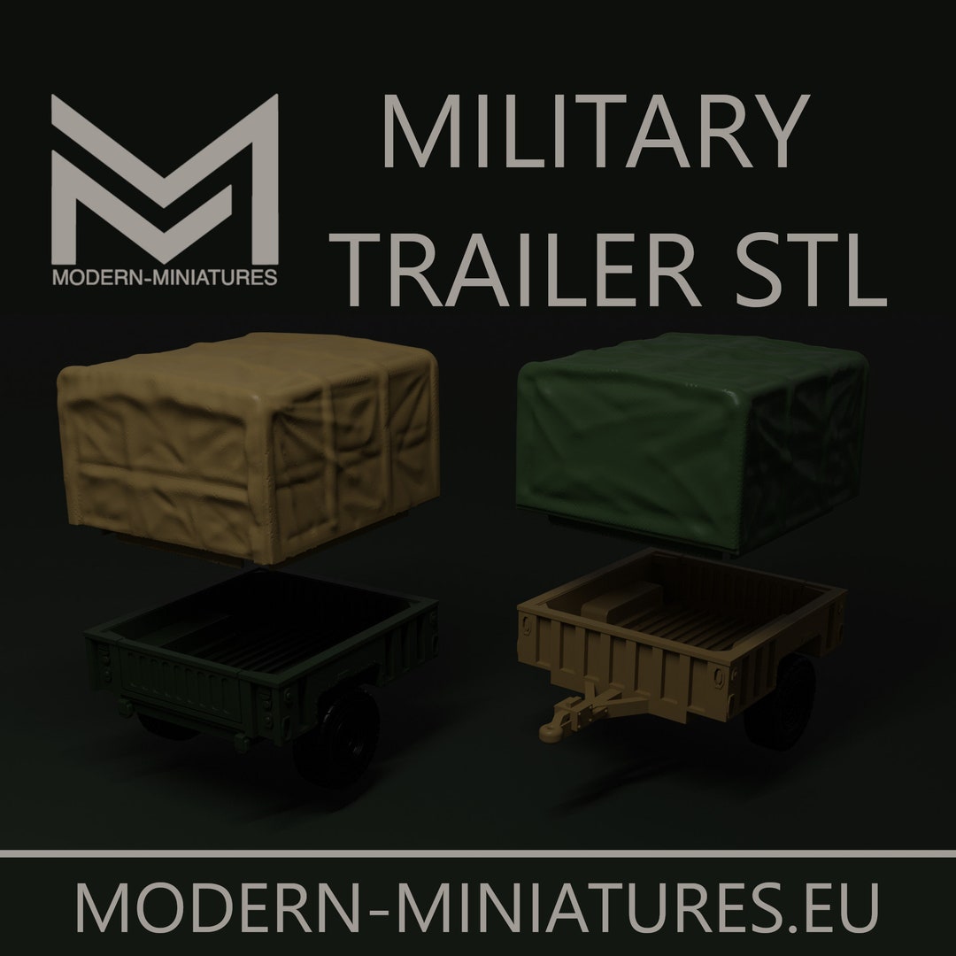 Humvee Trailer |wargame|tabletop|rpg|20 Mm|28 Mm|32 Mm|miniature|scifi ...