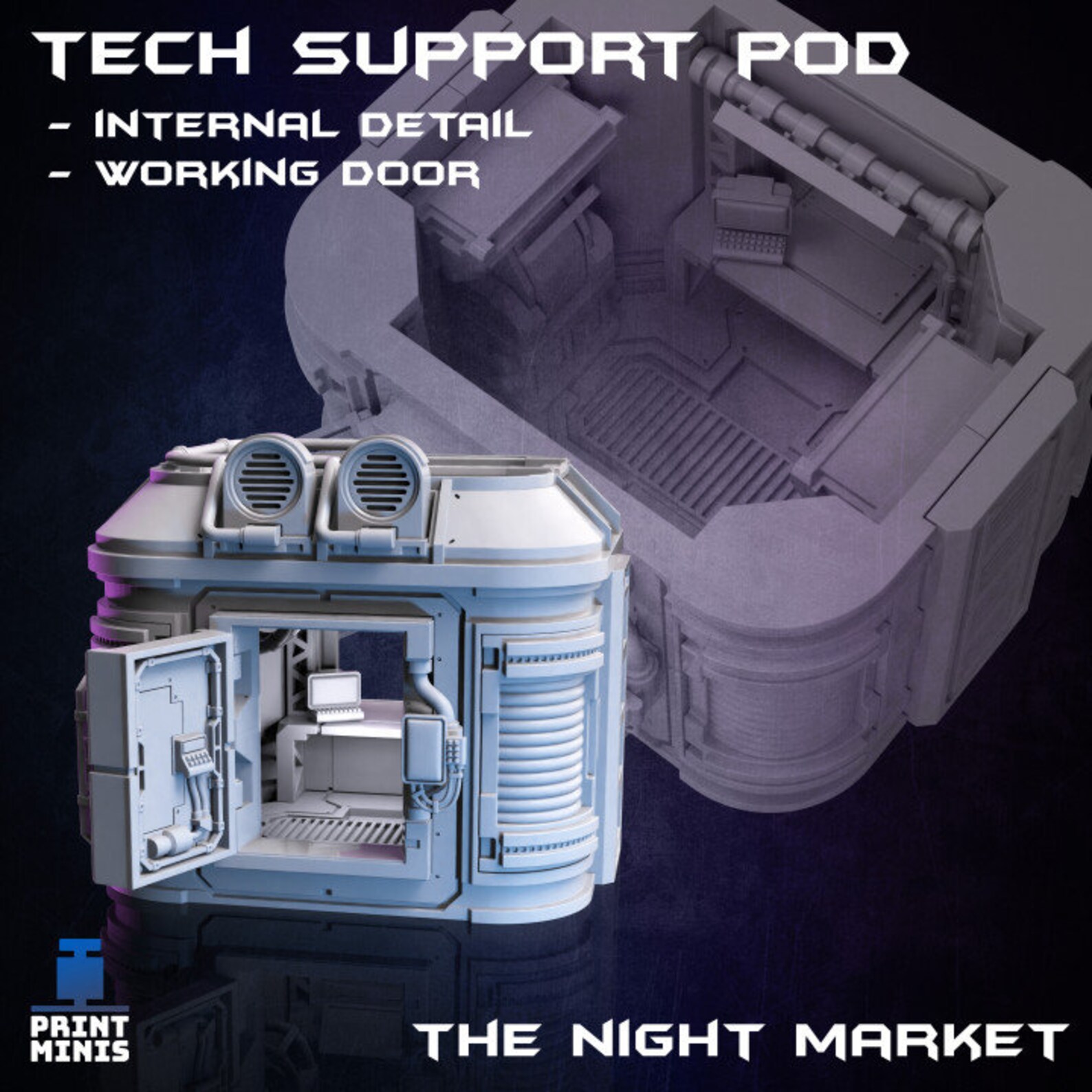 The Tech Support Pod |wargame|tabletop|rpg|20 Mm|28 Mm|32 Mm|miniature ...
