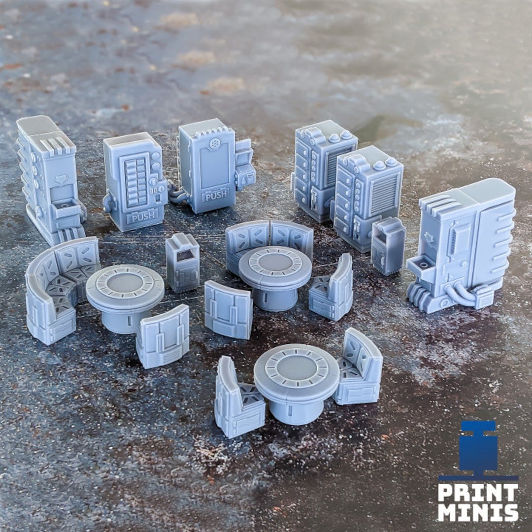 Space Station Canteen Terrain Pack |Wargame|Tabletop|RPG|20mm|28mm|32mm ...