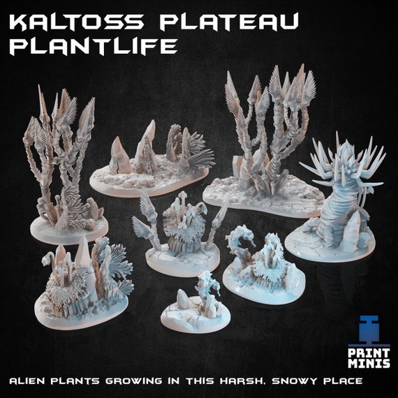 Alien Plants and Crystals Terrain Kit Wargame Tabletop - Etsy