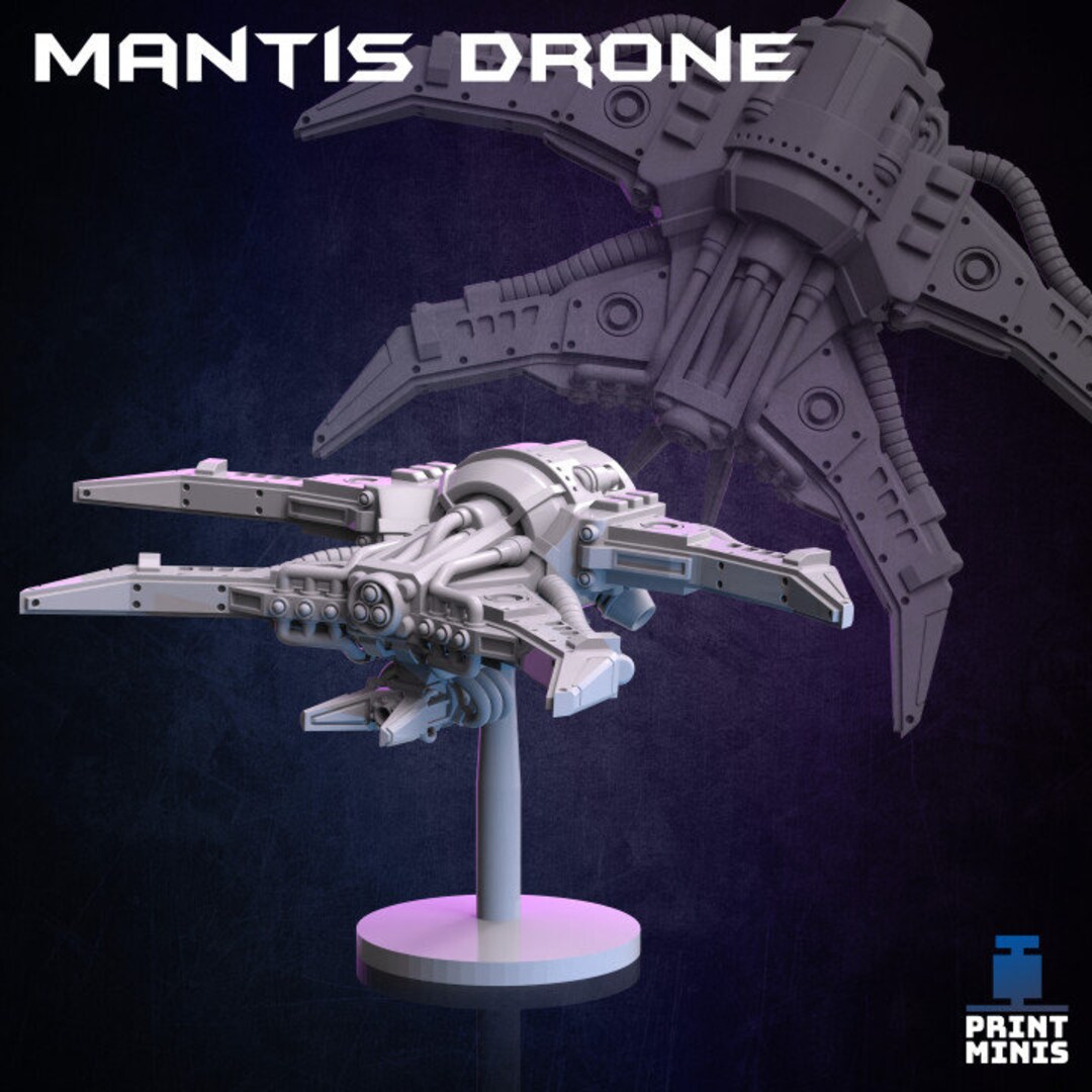 Mantis Drone |wargame|tabletop|rpg|20 Mm|28 Mm|32 Mm|miniature|scifi ...