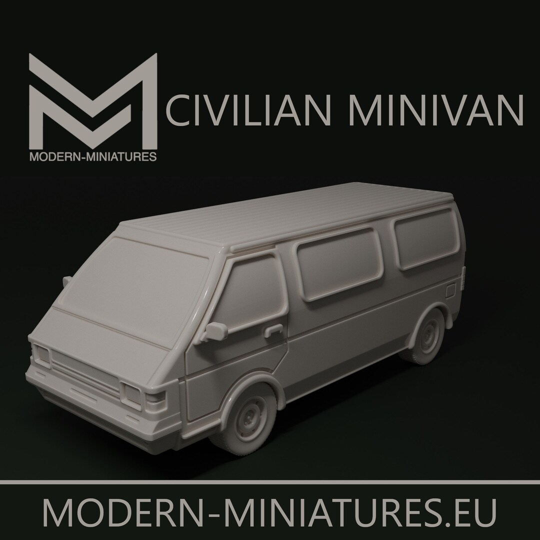 Civilian Minivan |wargame|tabletop|rpg|20 Mm|28 Mm|32 Mm|miniature ...