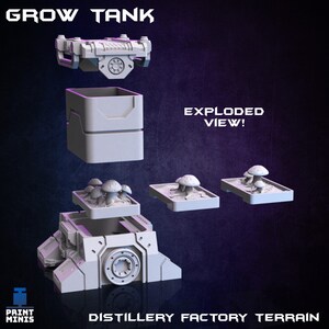 Distillery Factory Terrain Kit |wargame|tabletop|rpg|20 Mm|28 Mm|32 Mm ...