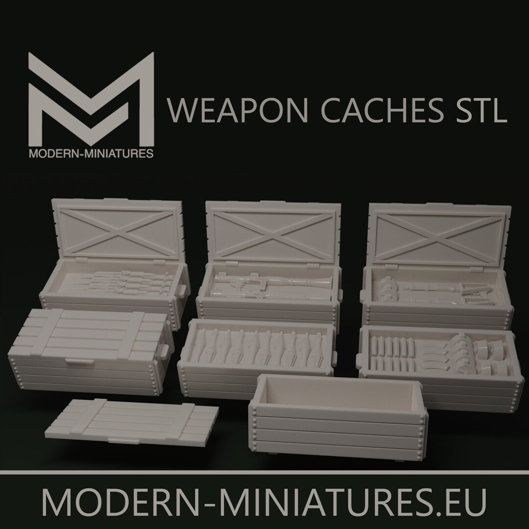 Weapon Caches |wargame|tabletop|rpg|20 Mm|28 Mm|32 Mm|miniature|scifi ...