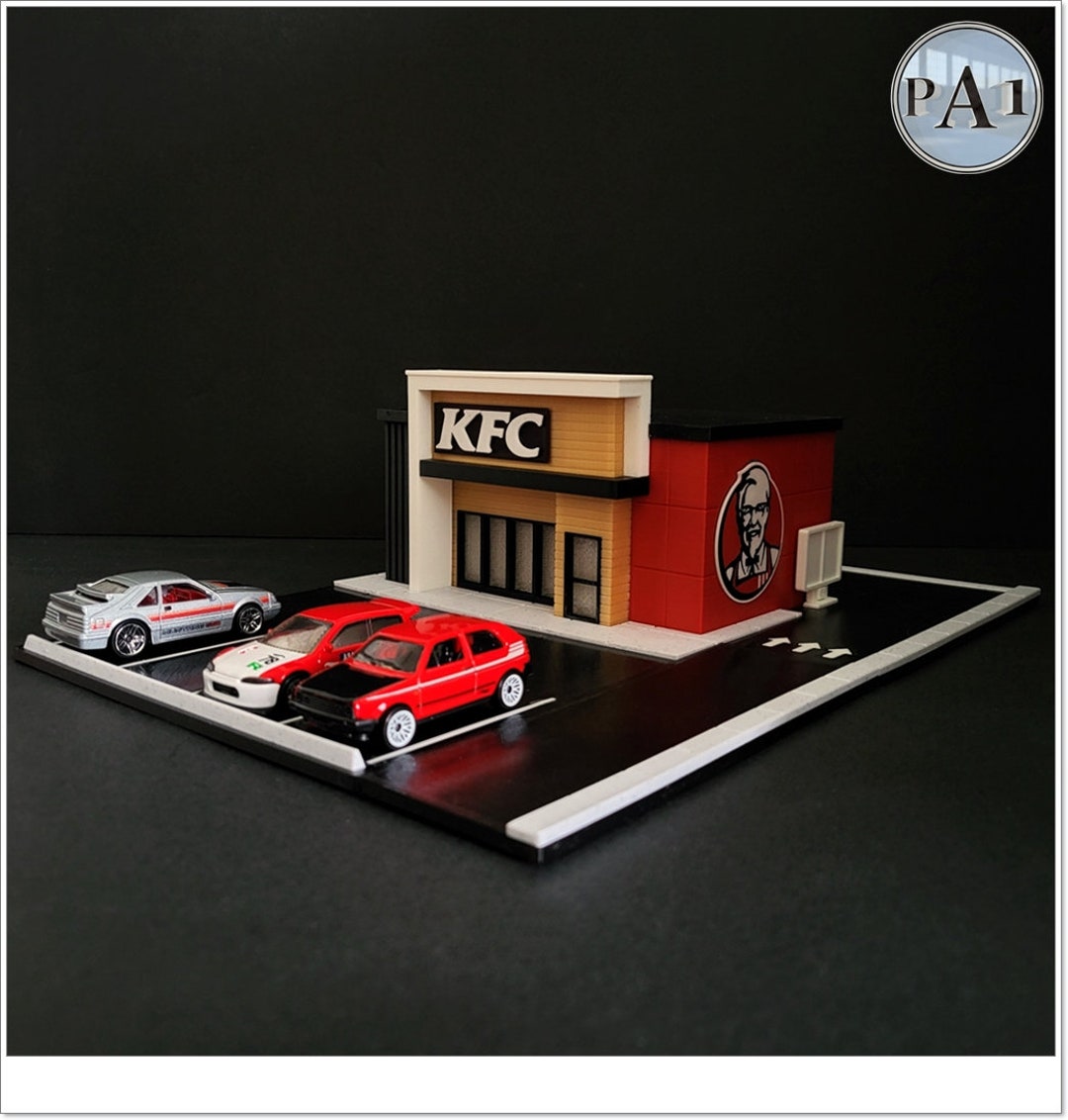 KFC Store Hotwheels|matchbox|siku|1:64|diorama|diecast|scale|toy|wiking ...