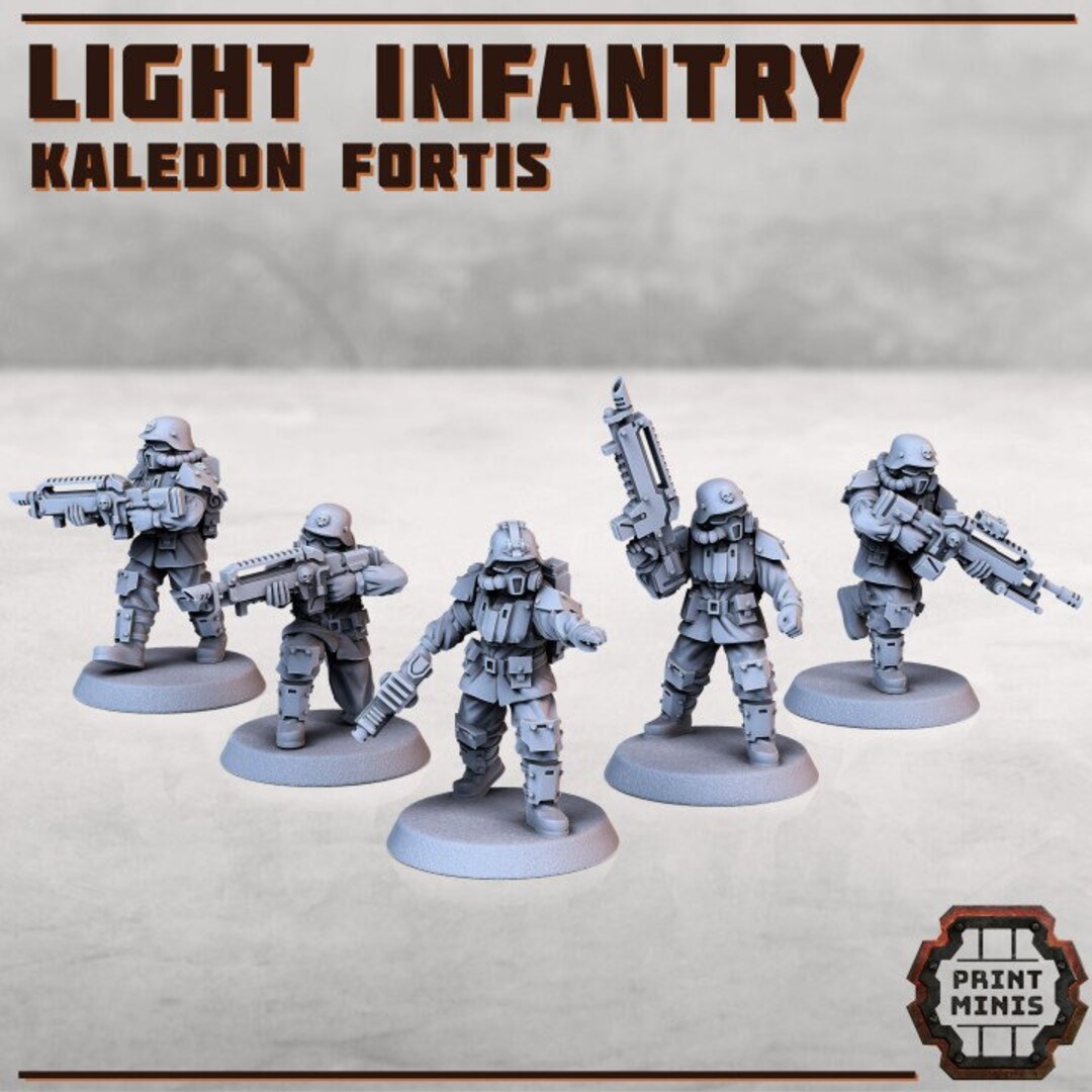 Light Infantry (kaledon Fortis) |wargame|tabletop|rpg|20 Mm|28 Mm|32 Mm ...