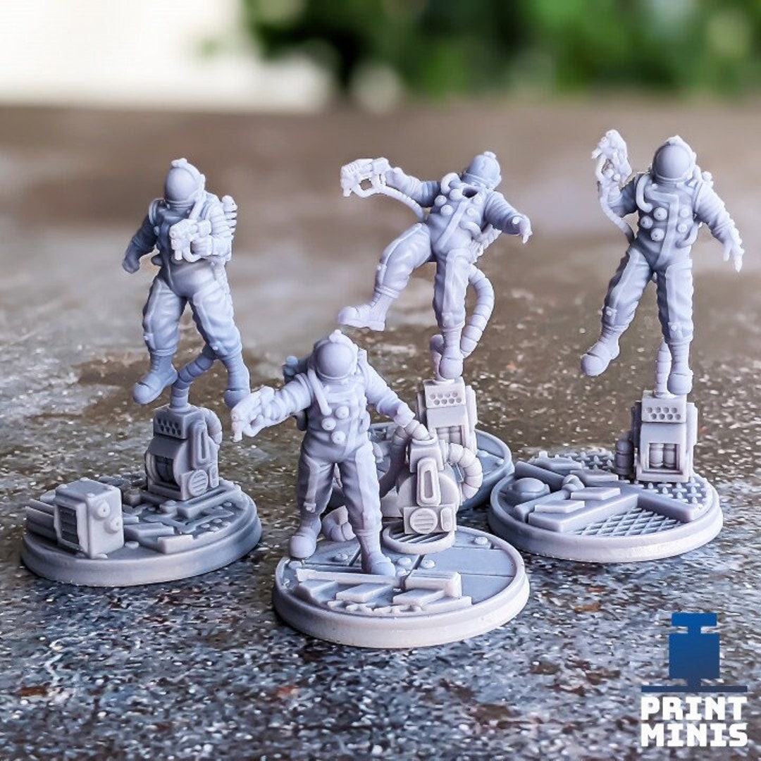Mokosha Astronauts - Zero-g Poses |wargame|tabletop|rpg|20 Mm|28 Mm|32 ...
