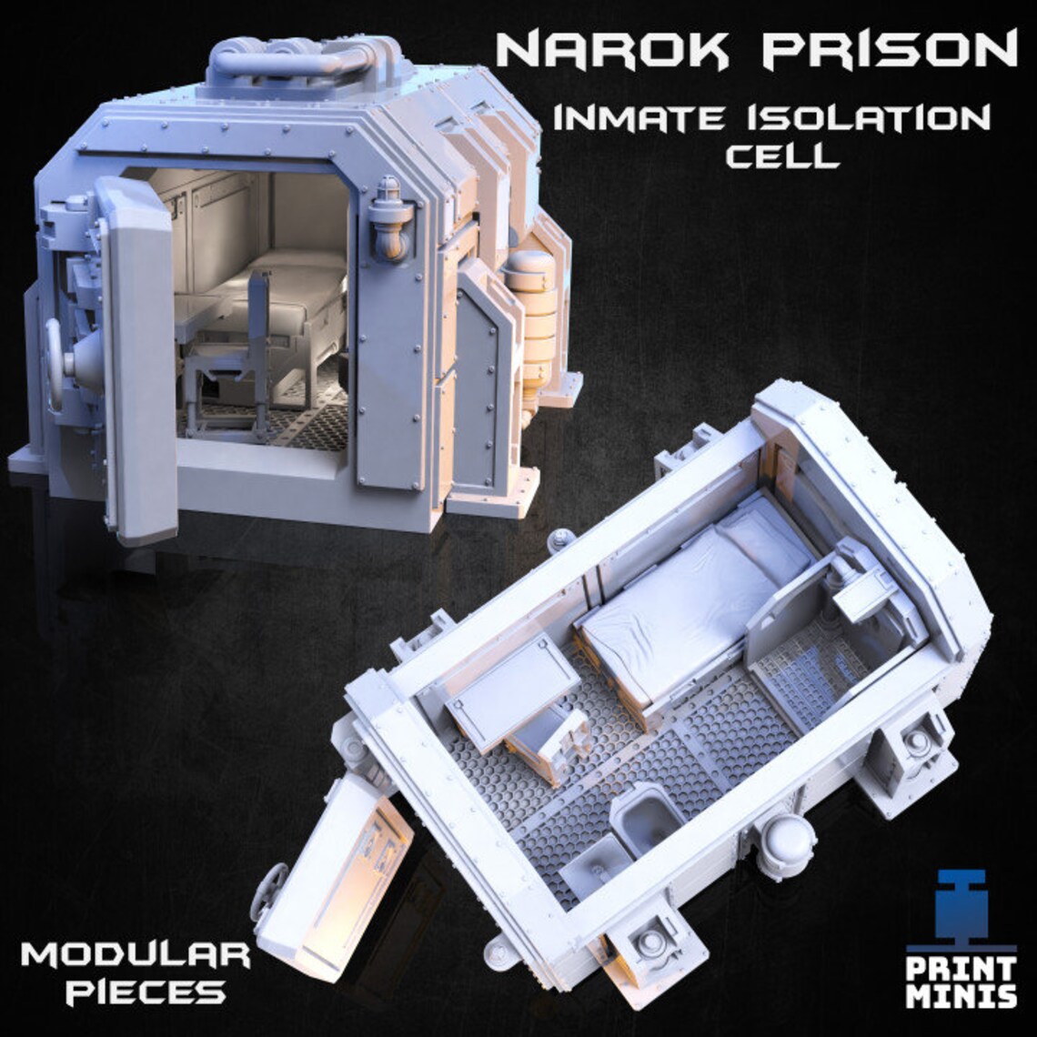 Inmate Isolation Cell |wargame|tabletop|rpg|20 Mm|28 Mm|32 Mm|miniature ...