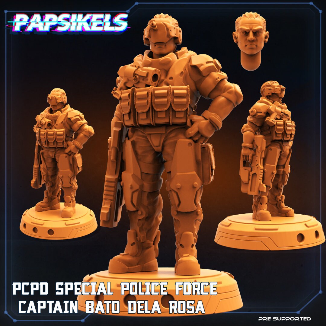 Pcpd Special Police Force Bato Dera Sola |wargame|tabletop|rpg|20 Mm|28 ...
