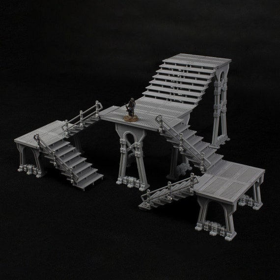 Industrial Stairs Wargame Tabletop RPG20 Mm28 Mm32 - Etsy
