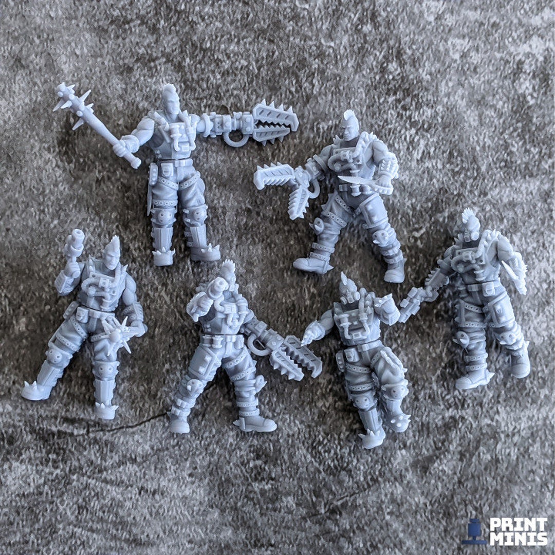 Iron Spikes Gang |wargame|tabletop|rpg|20 Mm|28 Mm|32 Mm|miniature ...