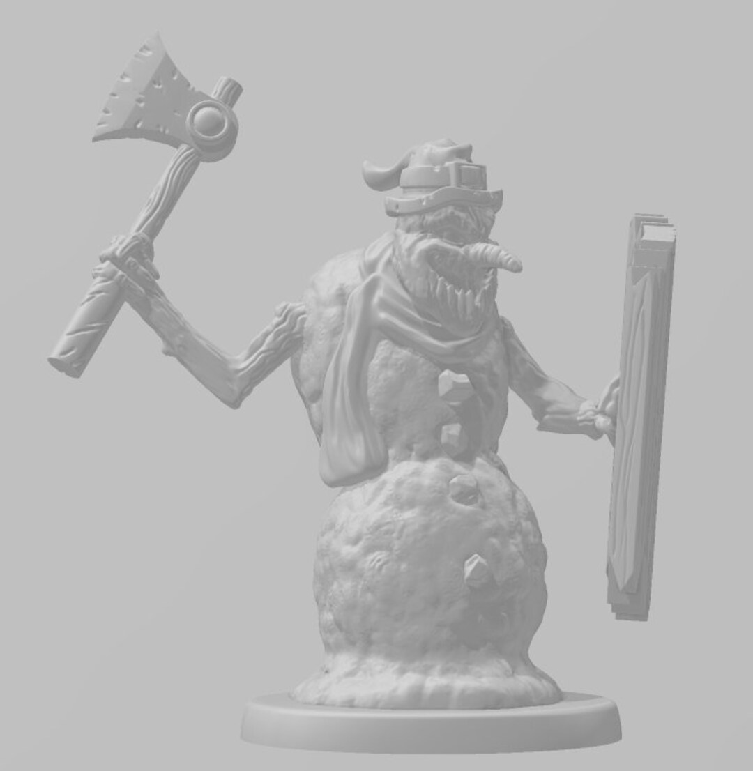 Bad-snowman-28 Mm-v2 |wargame|tabletop|rpg|20 Mm|28 Mm|32 Mm|miniature ...