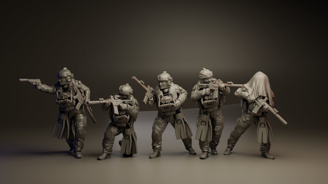 Navy Seals Frogmen |wargame|tabletop|rpg|20 Mm|28 Mm|32 Mm|miniature ...